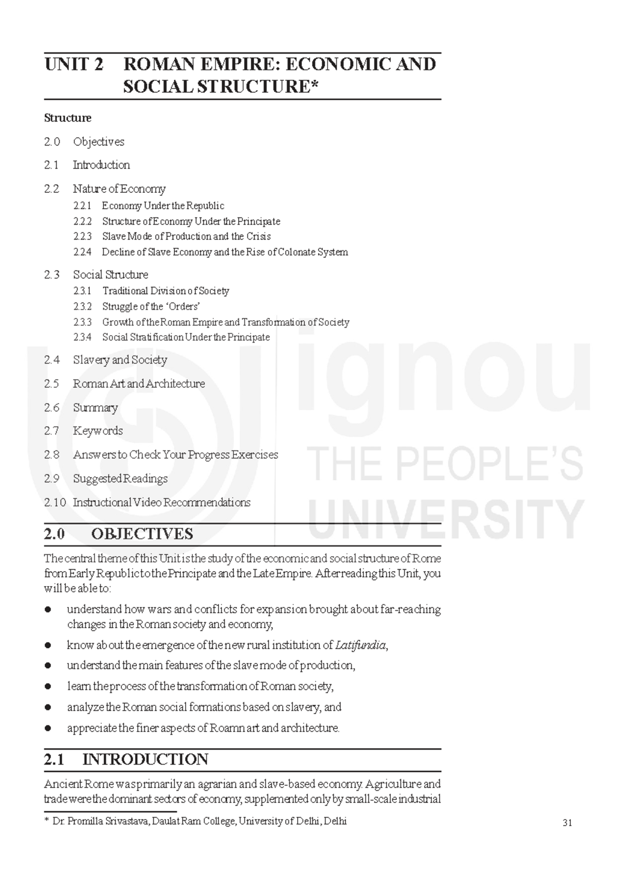 Unit 2: Economic and Social Structures of the Roman Empire ...