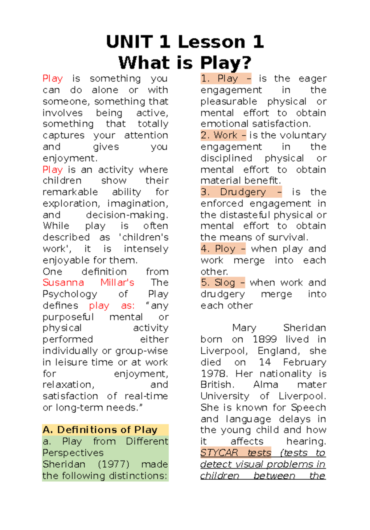 ECE Play and Developmentally Appropriate Practices Overview - Studocu
