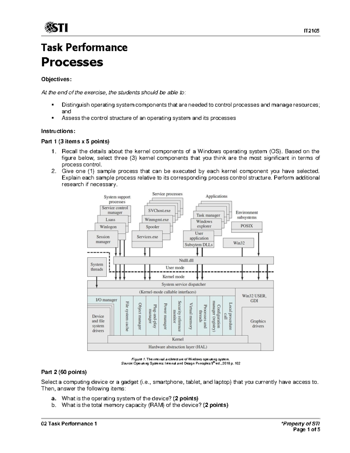 02 Task Performance - Understanding OS Processes & Control Structures - Studocu