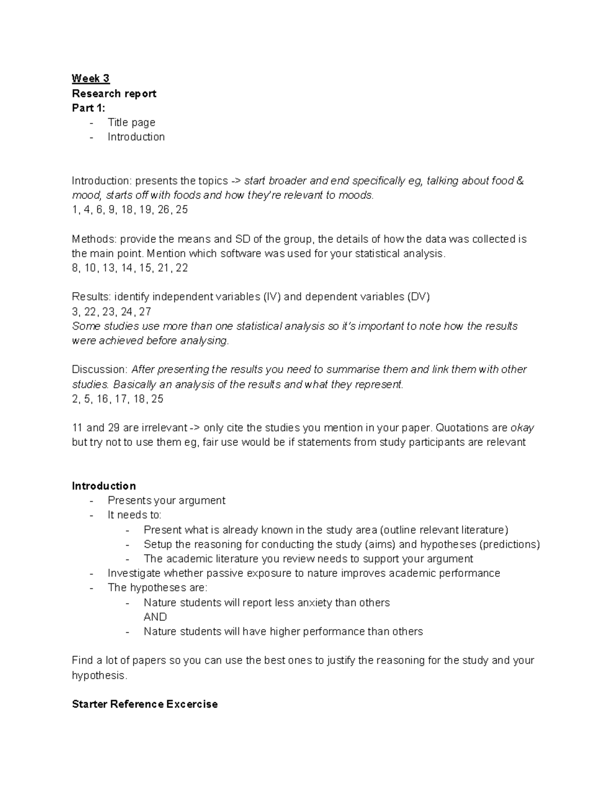 Stat1103 Week 3 Research Report: Food Mood & Nature Impact Analysis ...