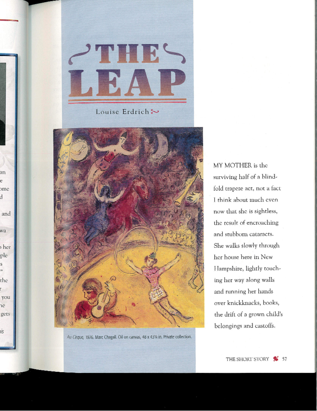 The leap: An analysis of Louise Erdrich's short story - Studocu