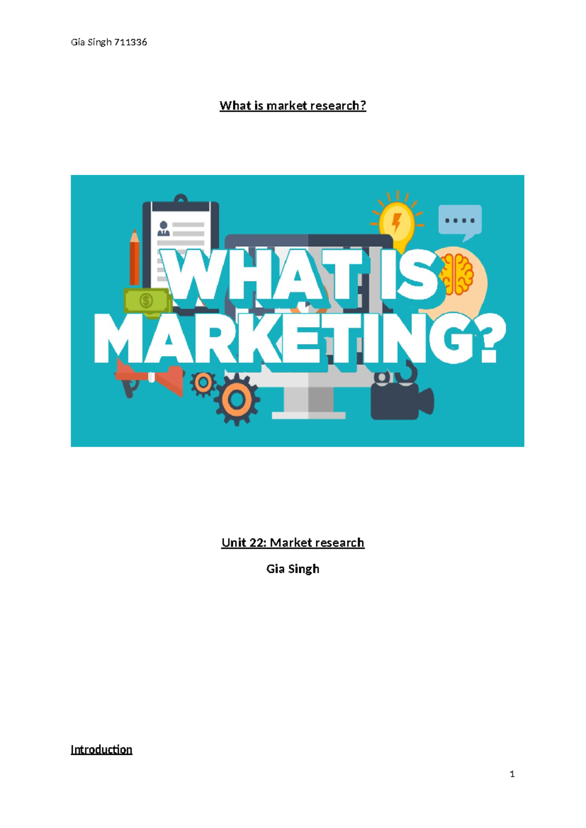 Unit 22 Market Research Coursework M1 P1 D1 Final Submission Report ...