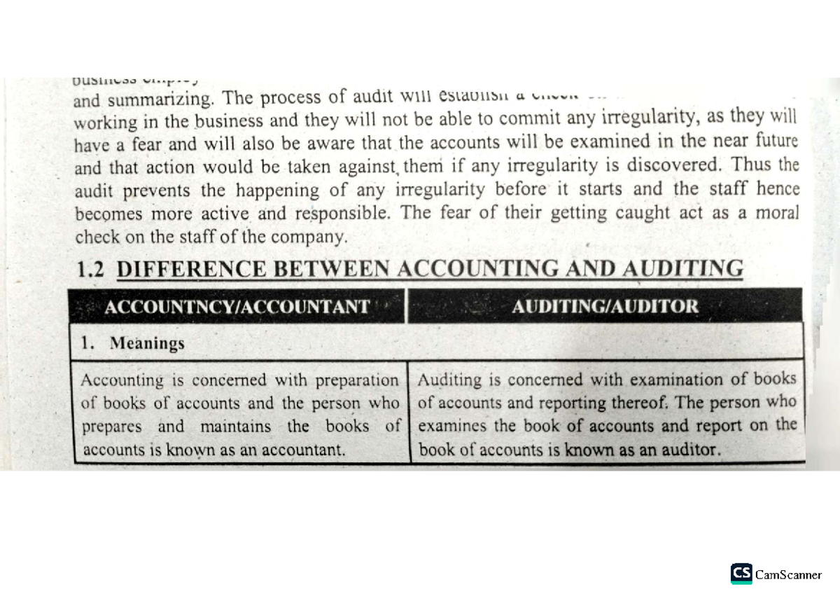 Auditing vs Accounting: Key Differences Explained (CS) - Studocu