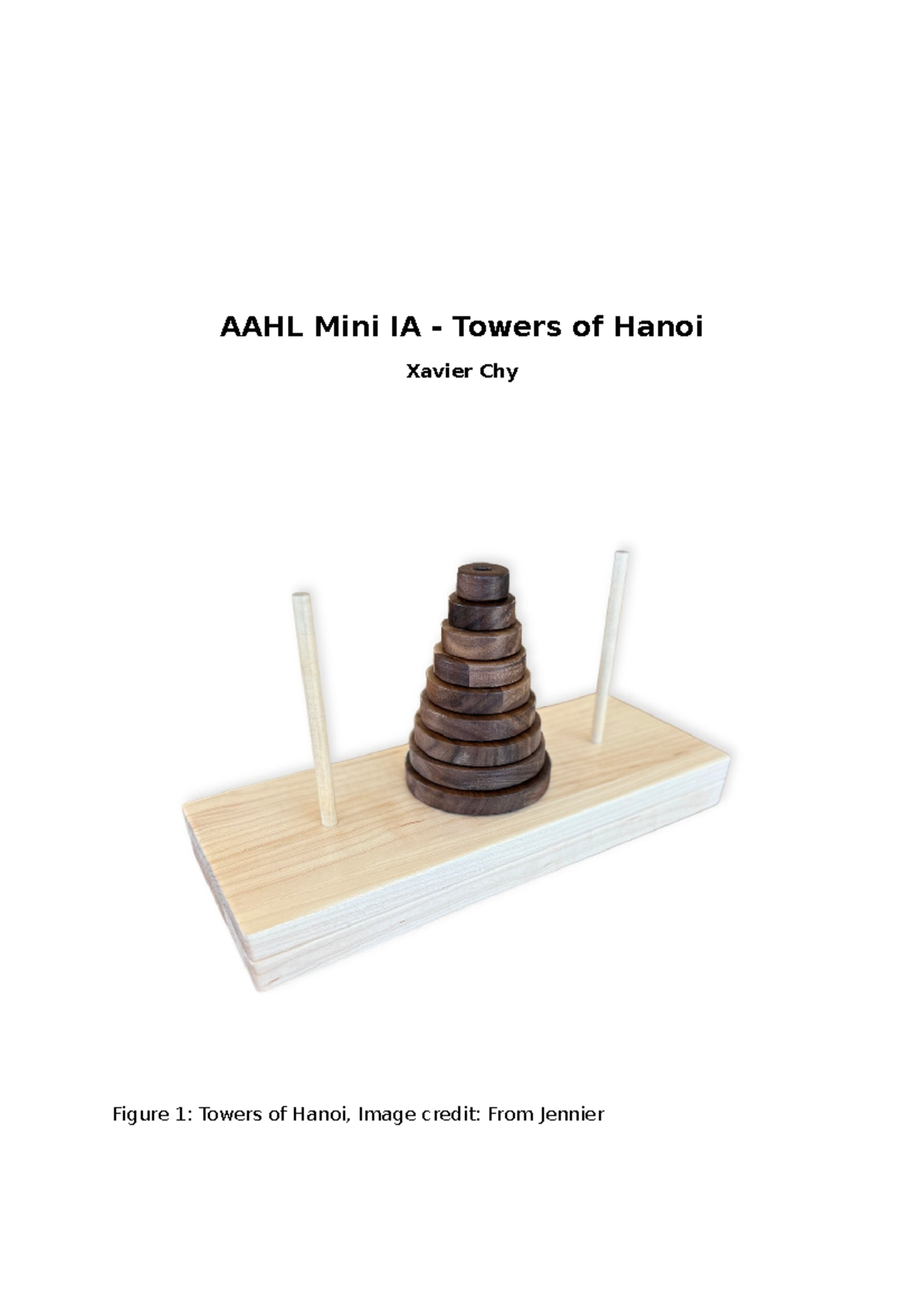AAHL Mini IA: Exploring the Towers of Hanoi Puzzle - Studocu