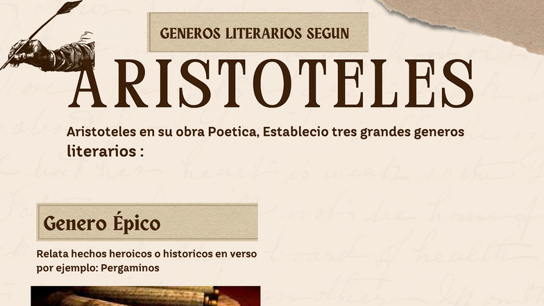 GÉNEROS LITERARIOS SEGÚN ARISTÓTELES - RESUMEN POÉTICA - Studocu