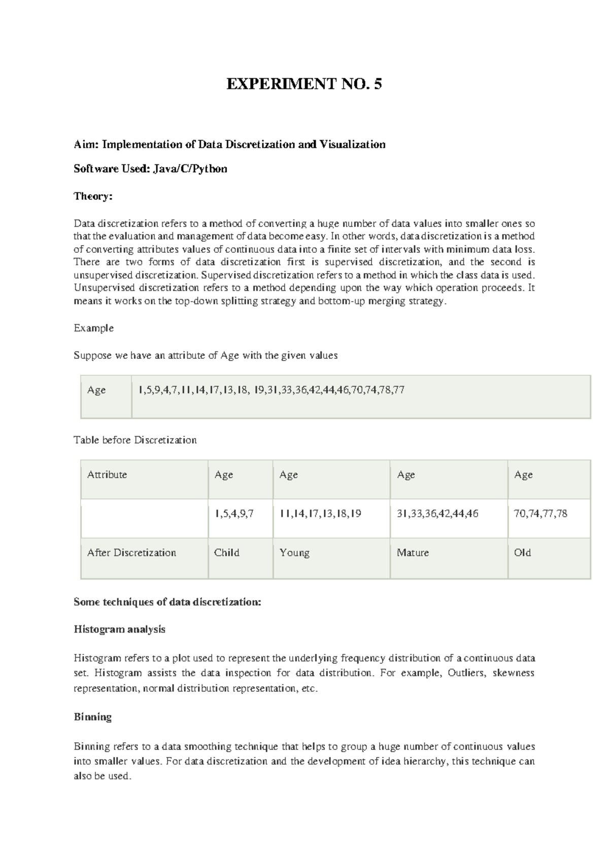 Experiment NO 5 dmw - CSE - EXPERIMENT NO. 5 Aim: Implementation of ...