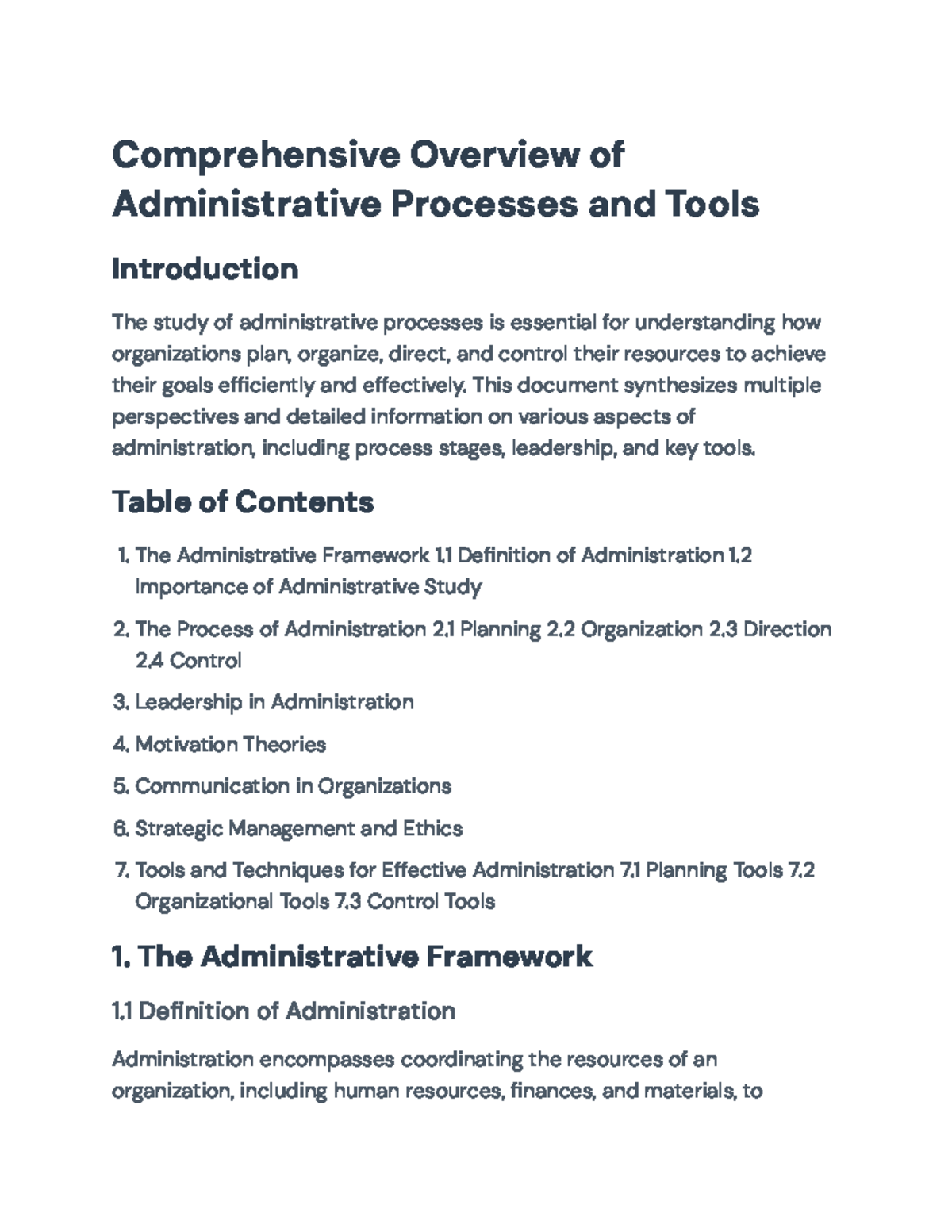 Administrative Processes & Tools Overview: Key Concepts and Techniques ...