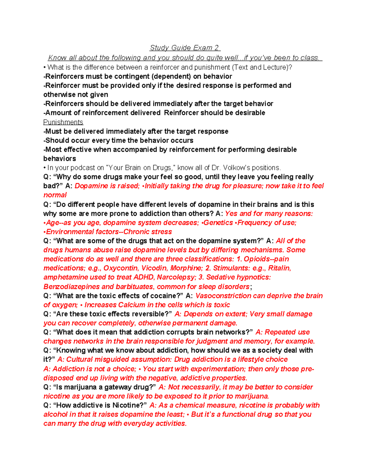 Study Guide for Exam 2 - Psychology Insights and Key Topics - Studocu