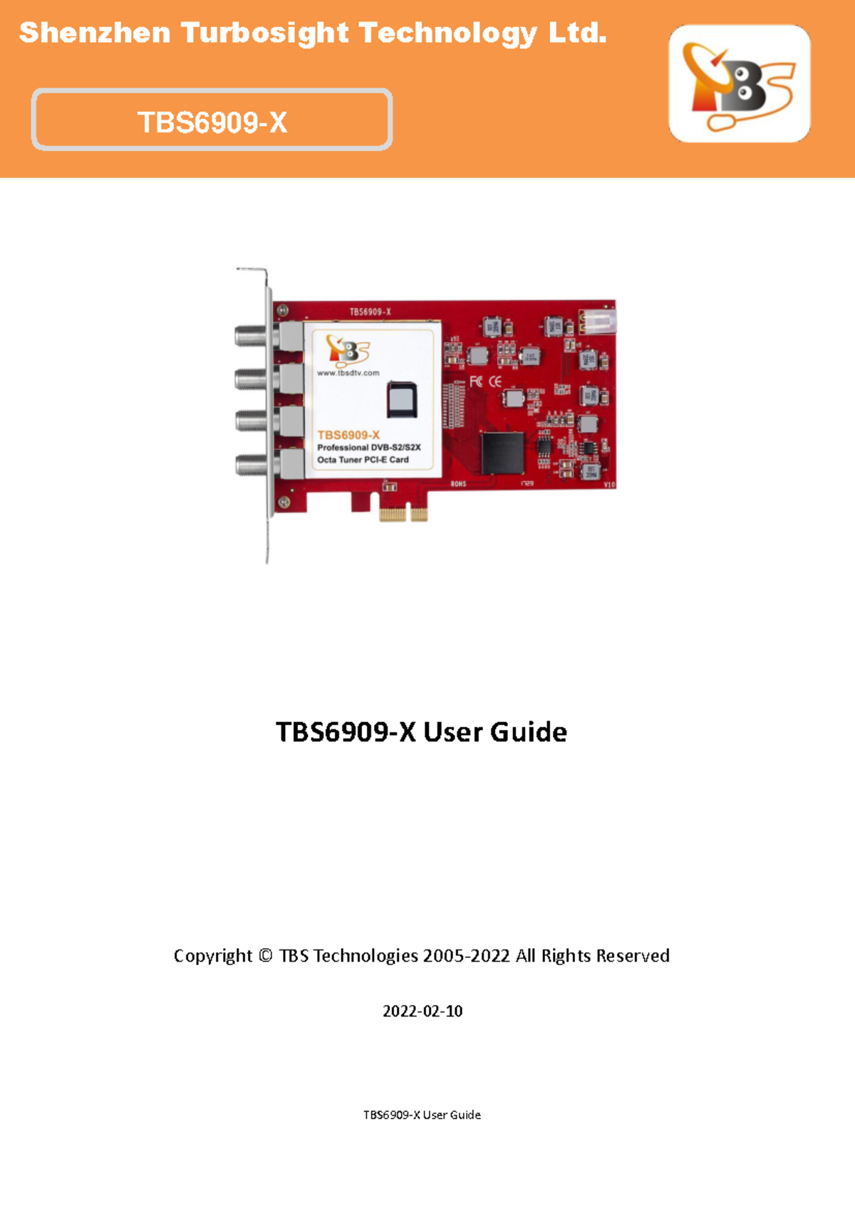 TBS6909-X User Guide: Installation & Driver Setup Instructions - Studocu