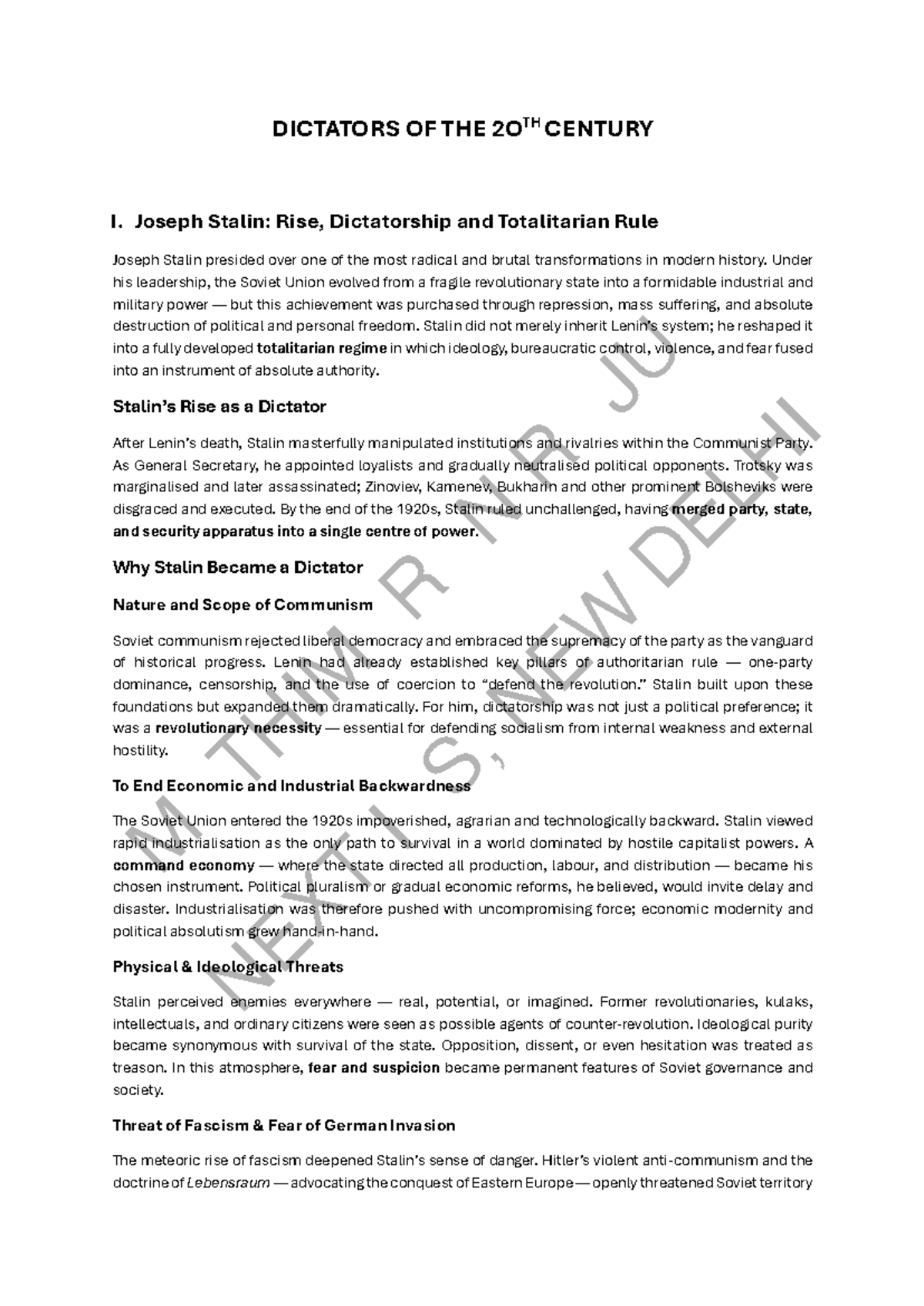 DICTATORS OF THE 20TH CENTURY: Stalin, Mussolini, and Hitler's Rise to ...