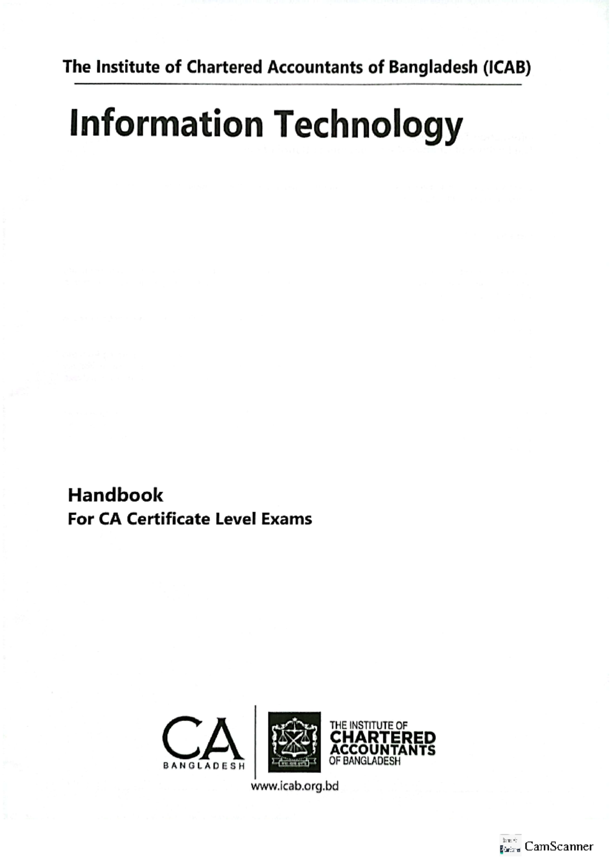 ICAB IT Handbook 2024: Essential Guide for CA Certificate Level Exams ...
