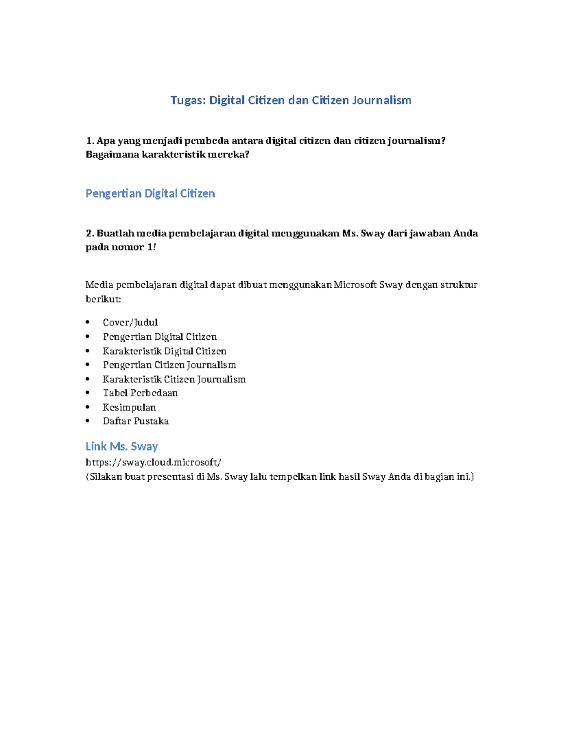 Tugas Digital Citizen dan Citizen Journalism - Apa yang menjadi pembeda ...