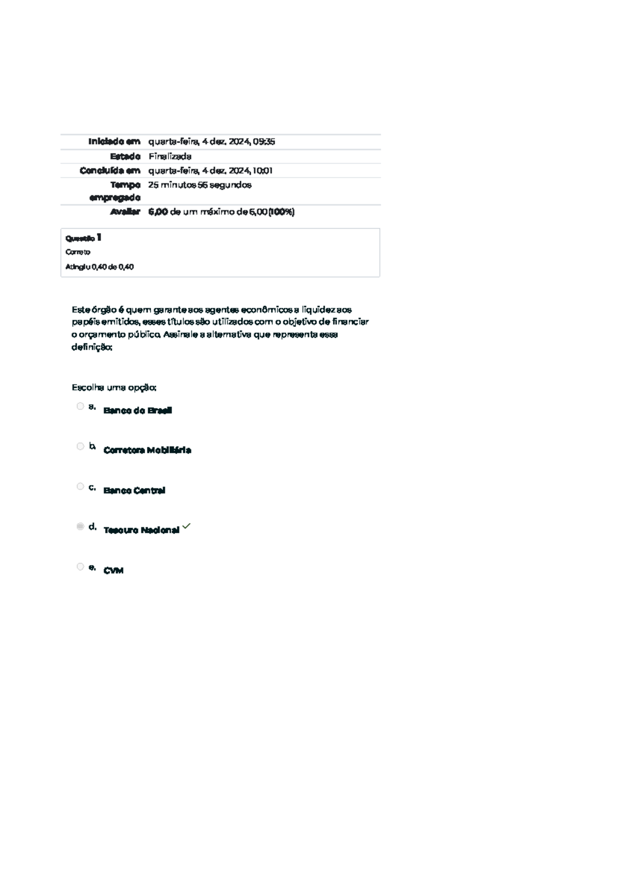 Revisão da Prova - AVP2024: Questões e Respostas EAD - Studocu