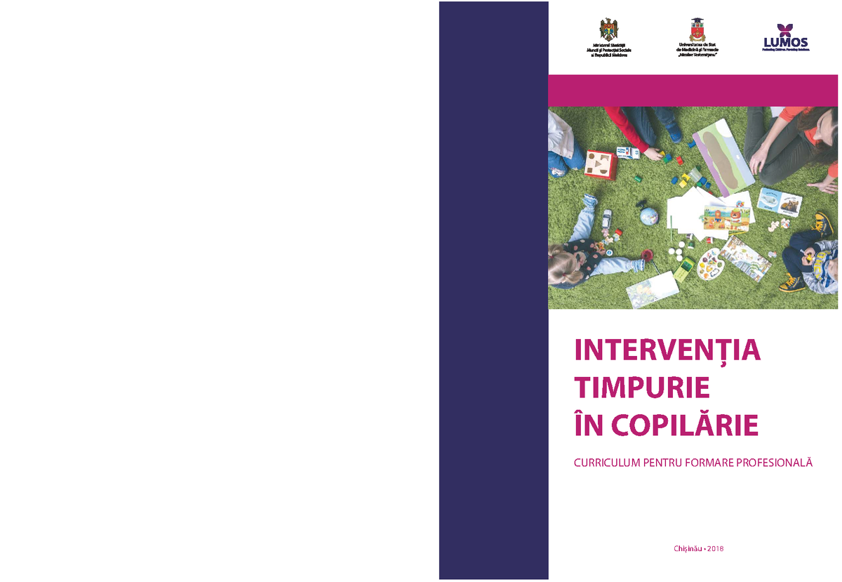 INTERVENȚIA TIMPURIE ÎN COPILĂRIE: CURRICULUM PENTRU FORMARE ...