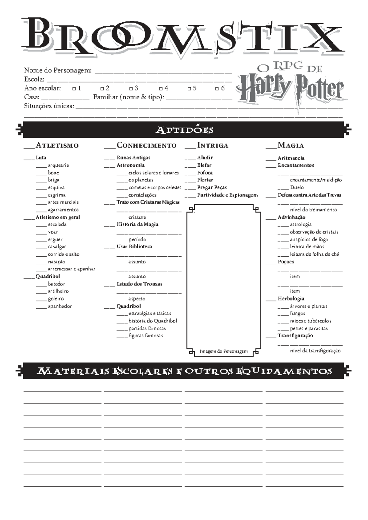 Broomstix RPG Character Sheet - Year 1 Overview - Studocu
