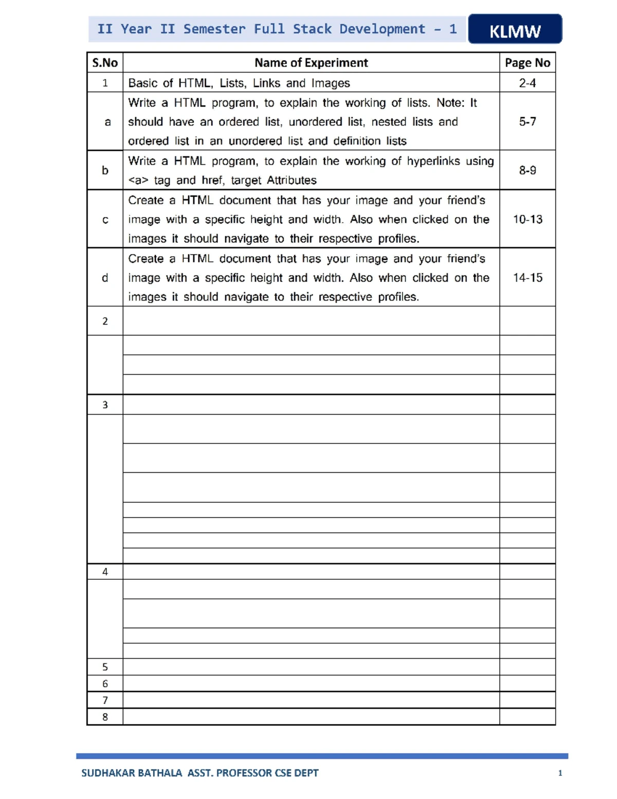 FULL Stack Development LAB - FULL STACK DEVELOPMENT LABORATORY MANUAL ...