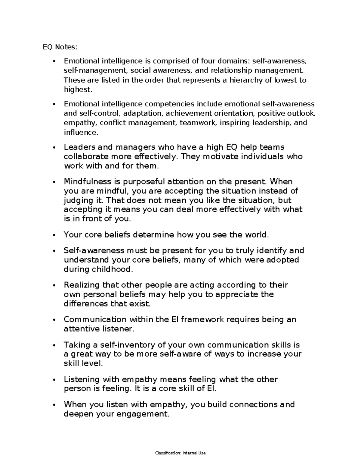 EQ Notes: Understanding Emotional Intelligence and Its Impact - Studocu