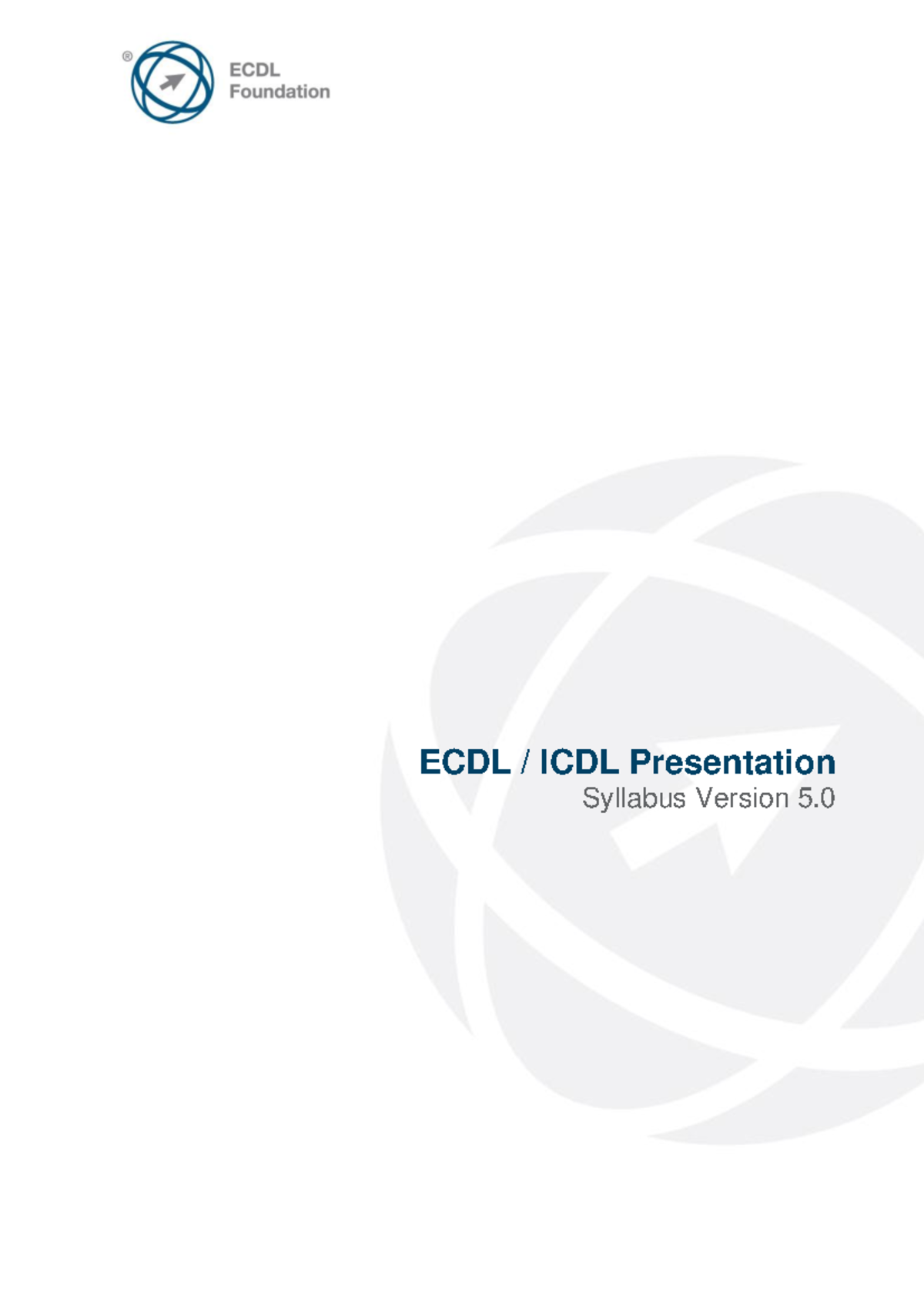 ECDL ICDL Presentation Syllabus V5.0 Overview and Skills Guide - Studocu