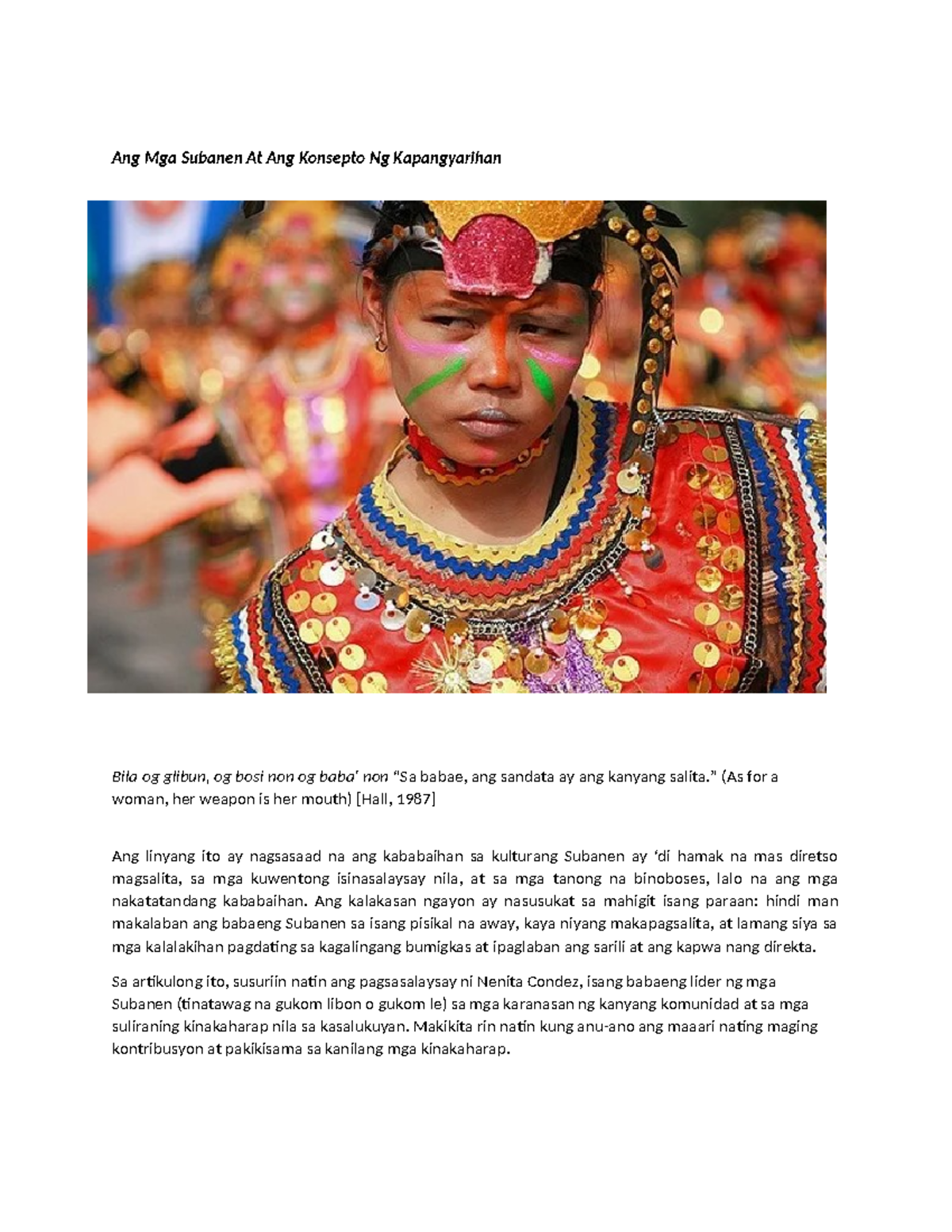 Subanen 2023: Kaalaman at Kapangyarihan ng Mga Kababaihang Subanen ...