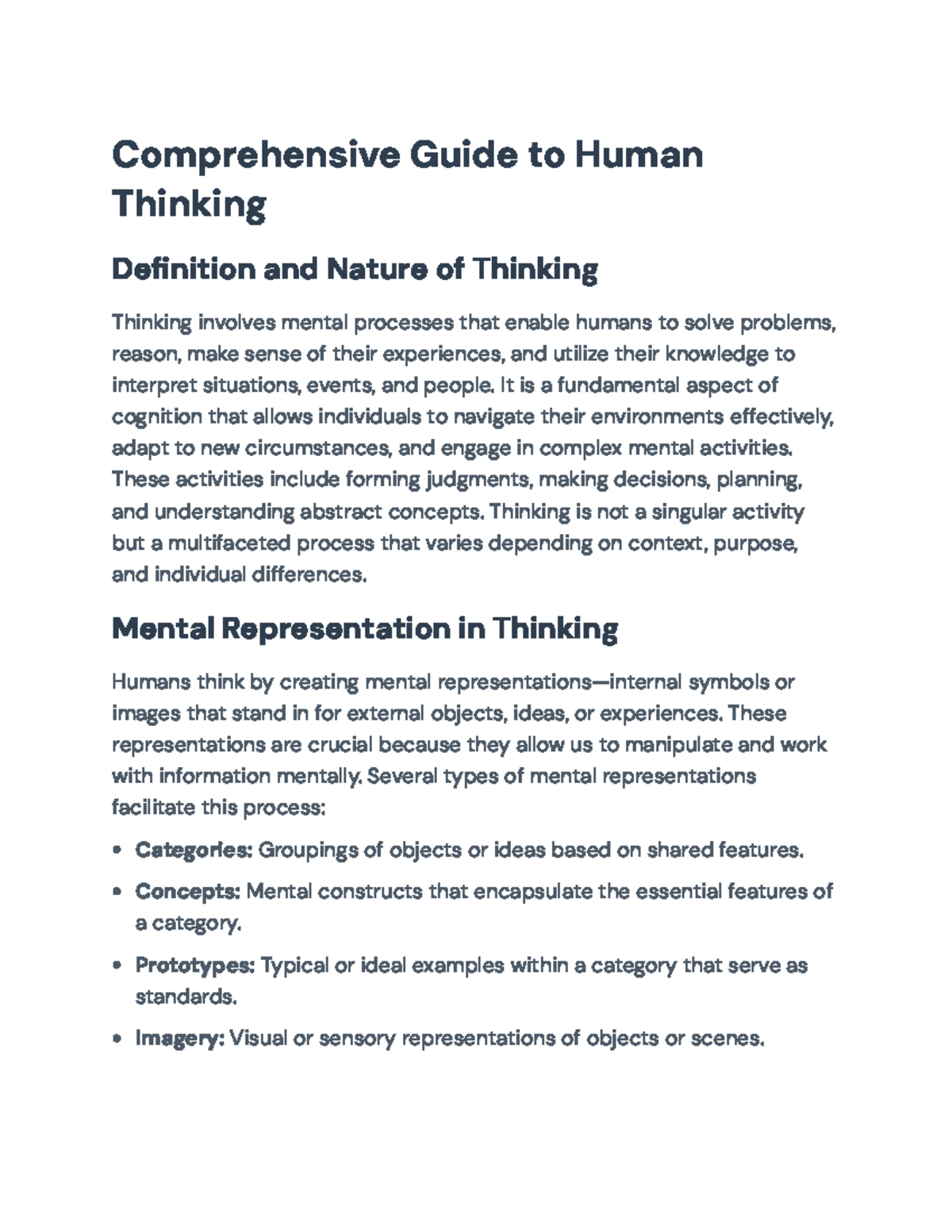 Comprehensive Guide to Human Thinking: Theories & Development Stages ...