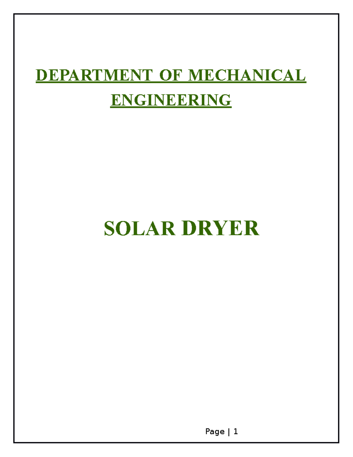 Design and Fabrication of Solar Dryer for Mango in Mechanical Engg ...