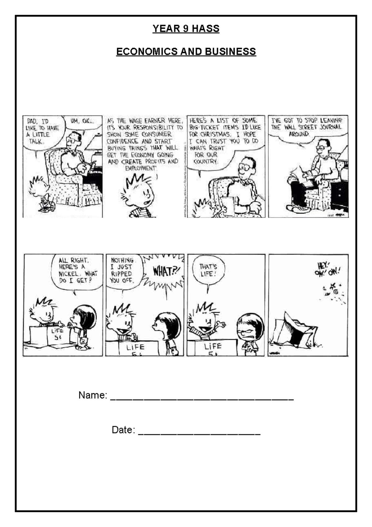 Year 9 Economics Booklet: Economic Systems and Circular Flow Model ...