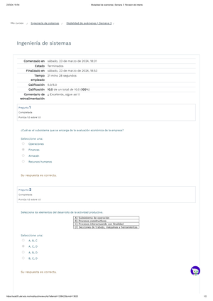 Modalidad de exámenes Semana 3 ALGEBRA SUPERIOR - 24/3/24, 19:17 Modalidad de exámenes | Semana ...