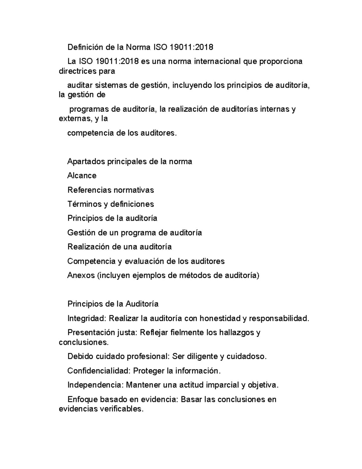 Guía Completa sobre la Norma ISO 19011:2018 para Auditorías - Studocu