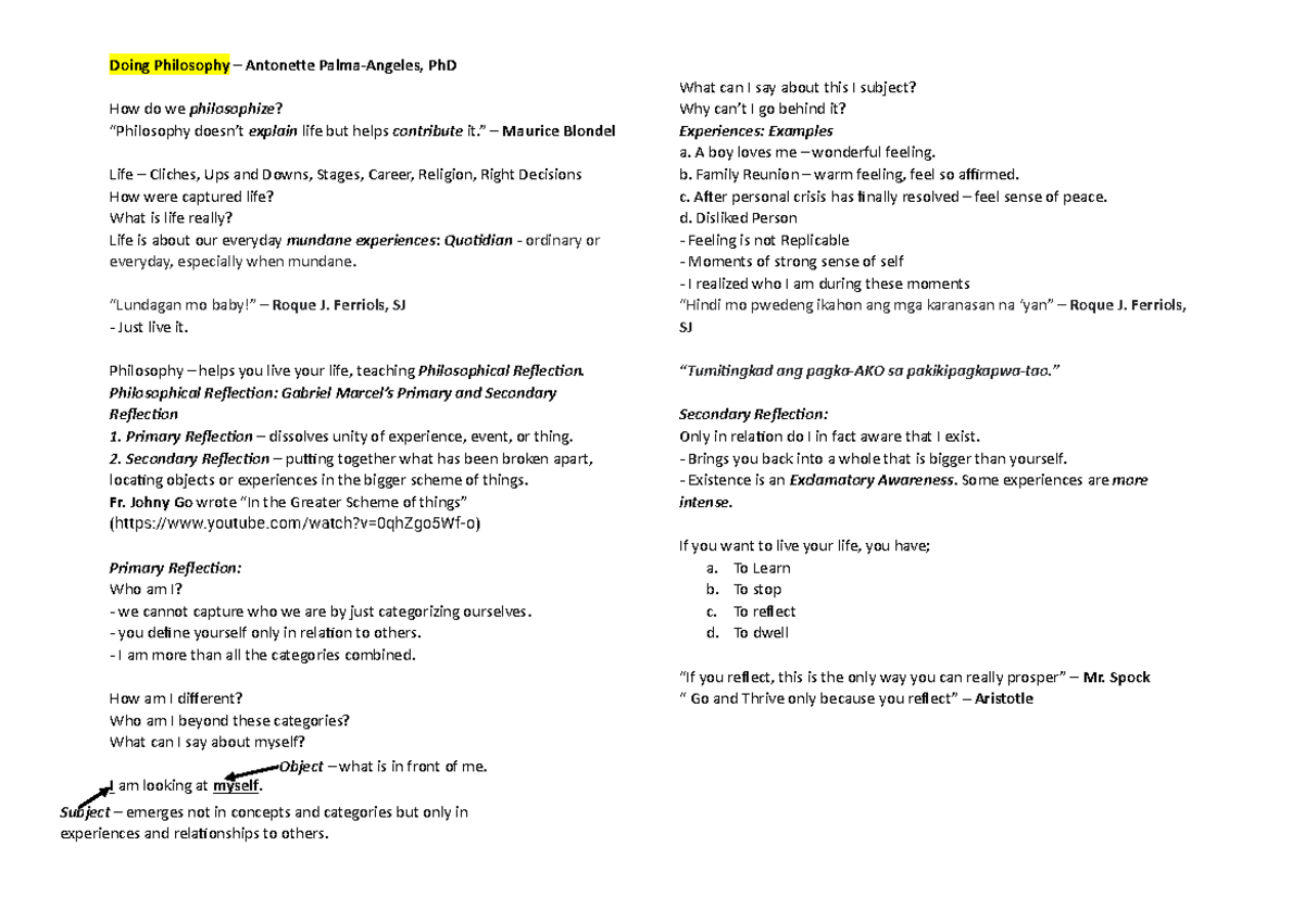 Doing Philosophy: Exploring Life through Primary and Secondary ...