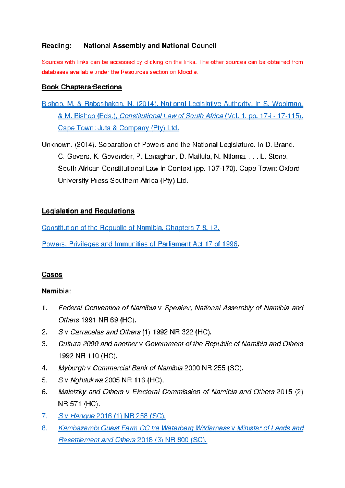 7. National Assembly & Council Overview (Legislation/Case Studies ...