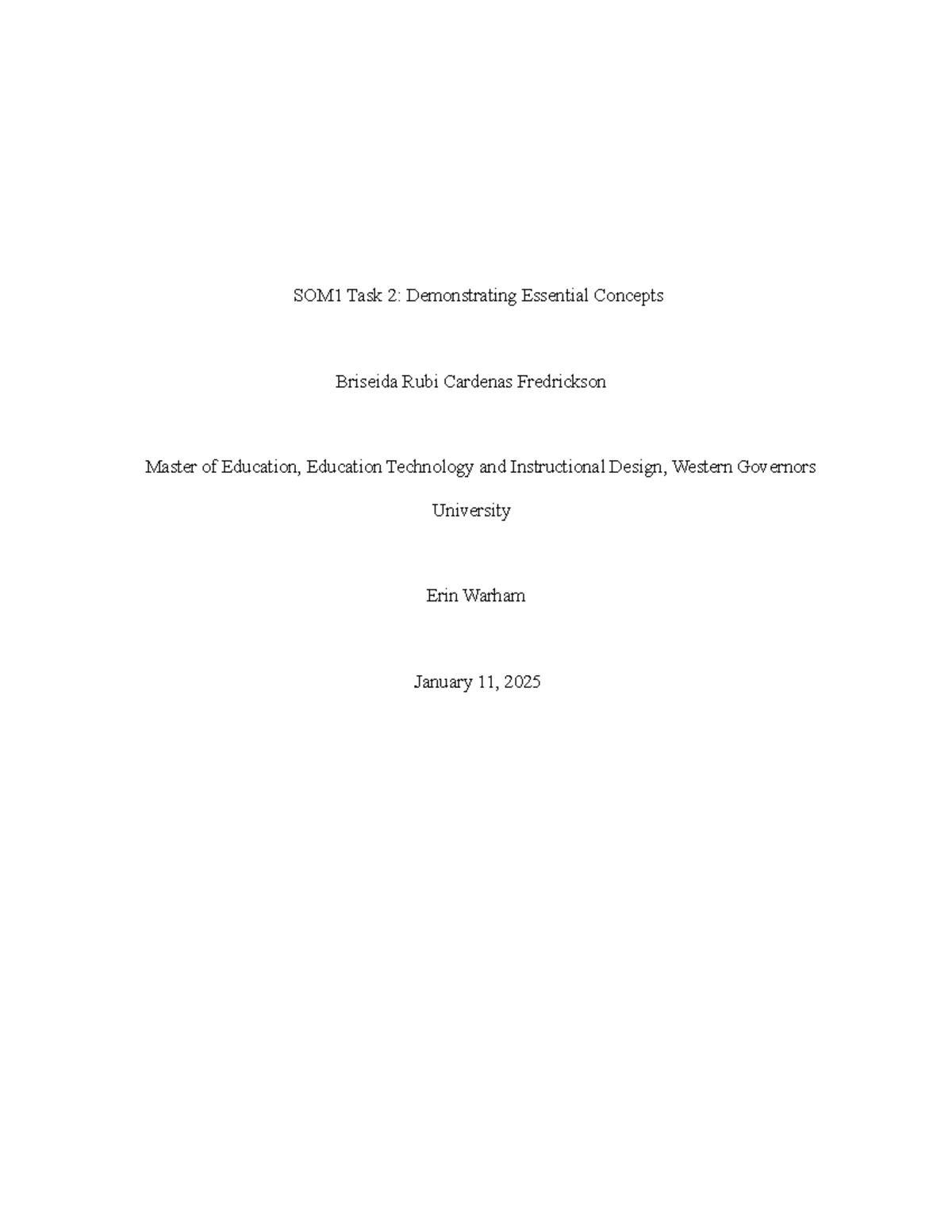SOM1 Task 2: Key Concepts in E-Learning Strategies - Studocu