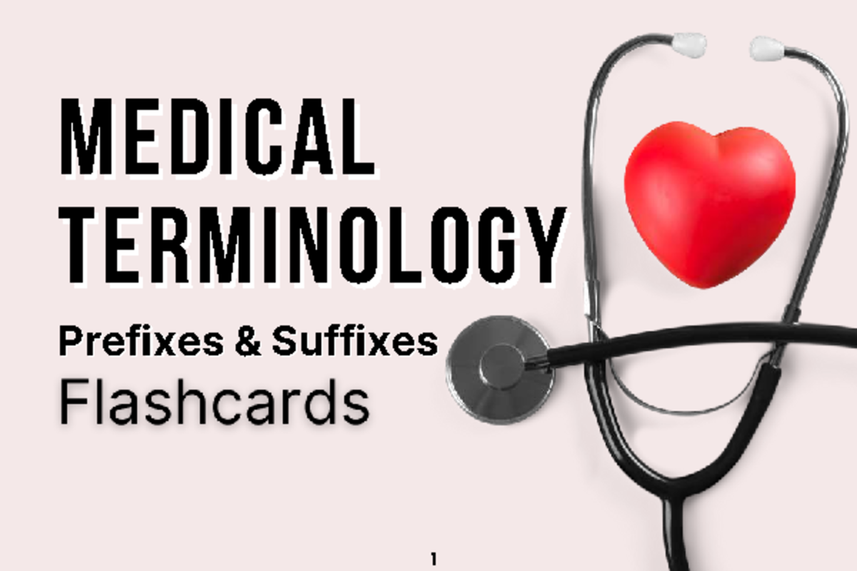 MEDICAL TERMINOLOGY PREFIXES & SUFFIXES FLASHCARDS - Studocu