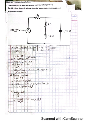 Serie de ejercicios Tema4 CA - Análisis De Circuitos Eléctricos De CA - SEP SES TecNM INSTITUTO ...