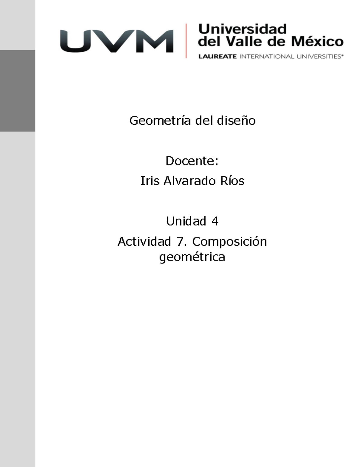Unidad 4: Actividad 7 - Composición Geométrica en Diseño - Studocu