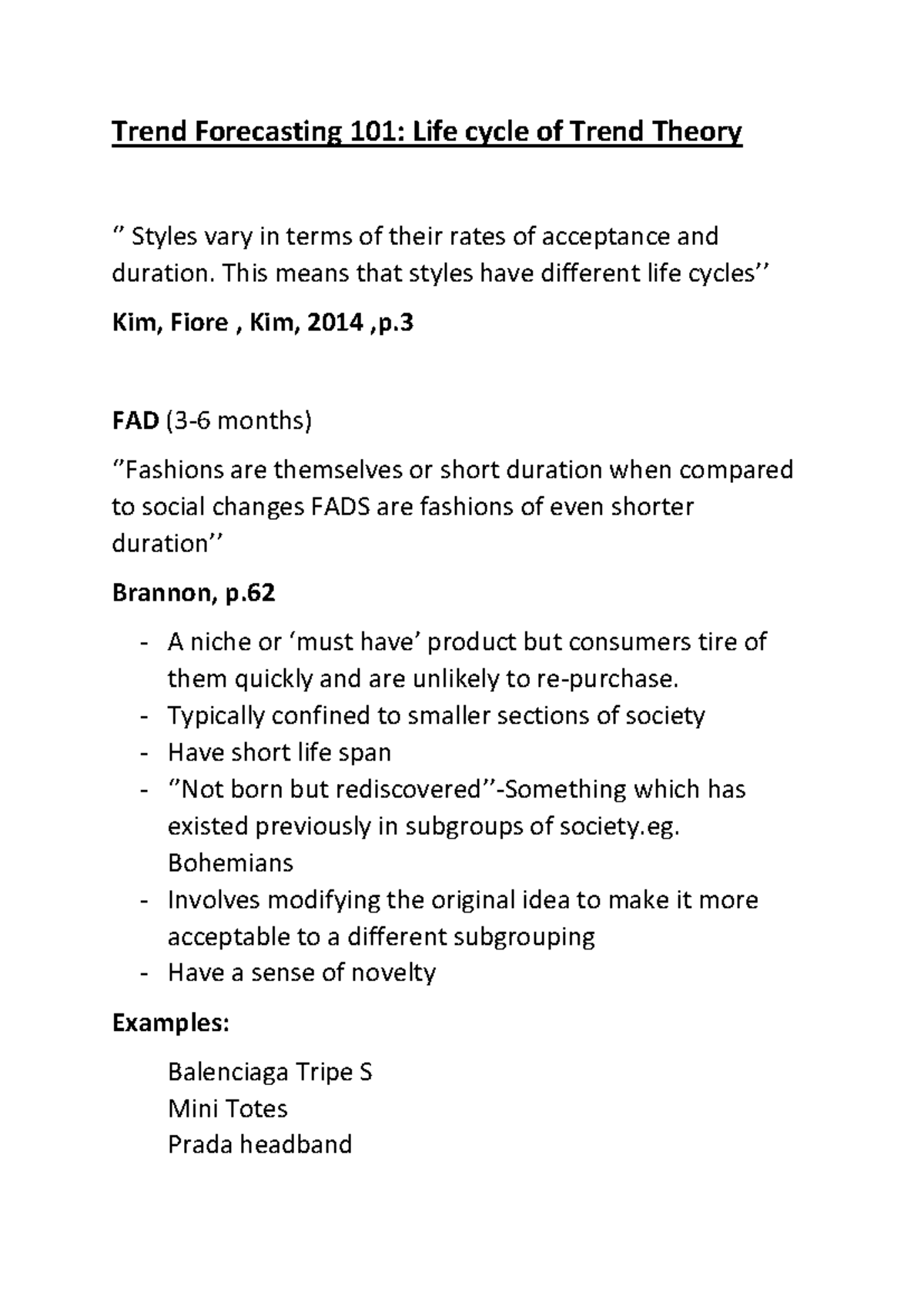 Trend Forecasting 101 Fads - Trend Forecasting 101: Life cycle of Trend ...