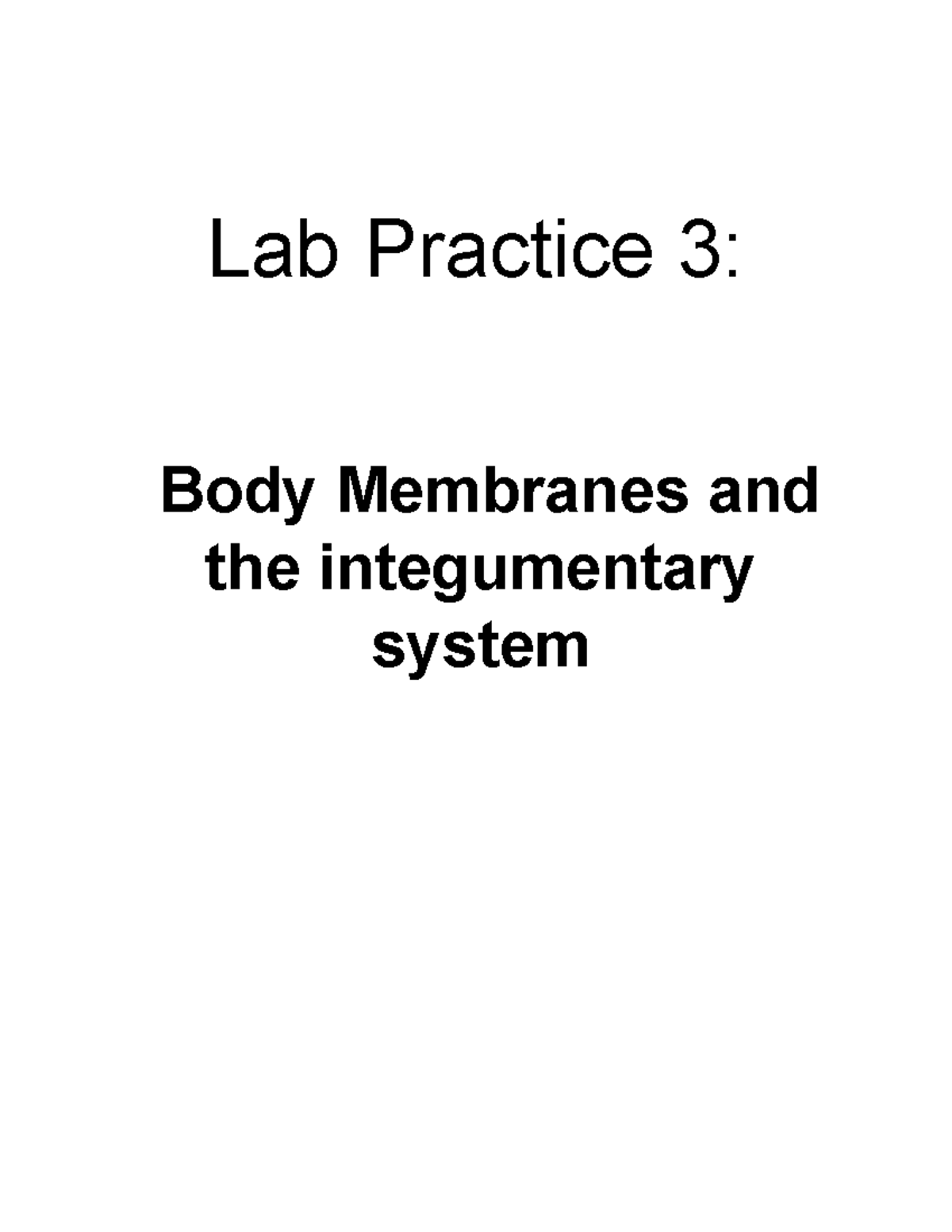 BIO 217 Lab Practice 03: Body Membranes & Integumentary System - Studocu