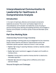 D235 - Interprofessional Communication and Leadership in Healthcare ...