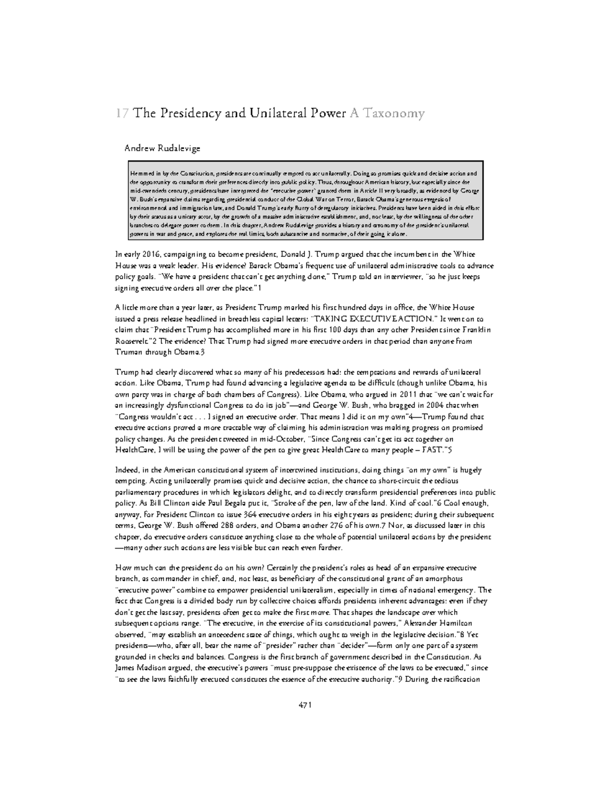 Unilateral Power of the Presidency: A Taxonomy Analysis (POL 303) - Studocu