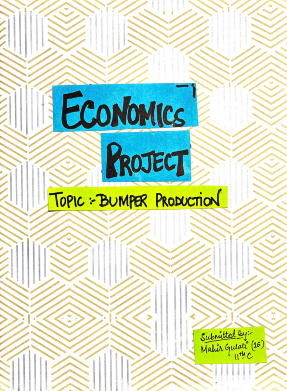 Economics Project File for Bumper Production - Academic Year 2023/24 ...
