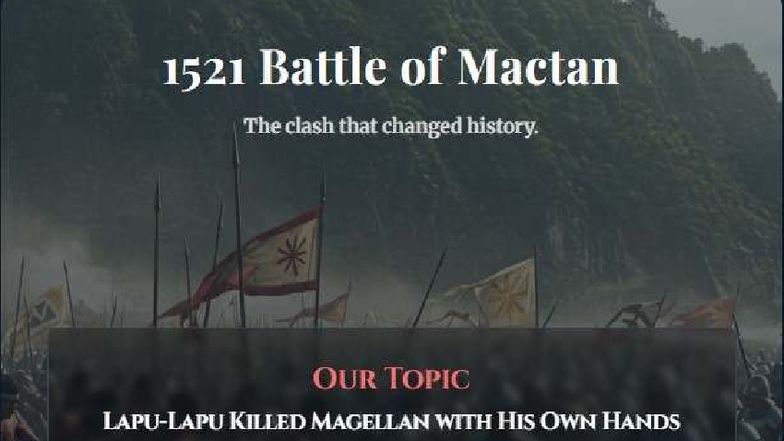 1521 Battle of Mactan: Who Really Killed Magellan? - Studocu