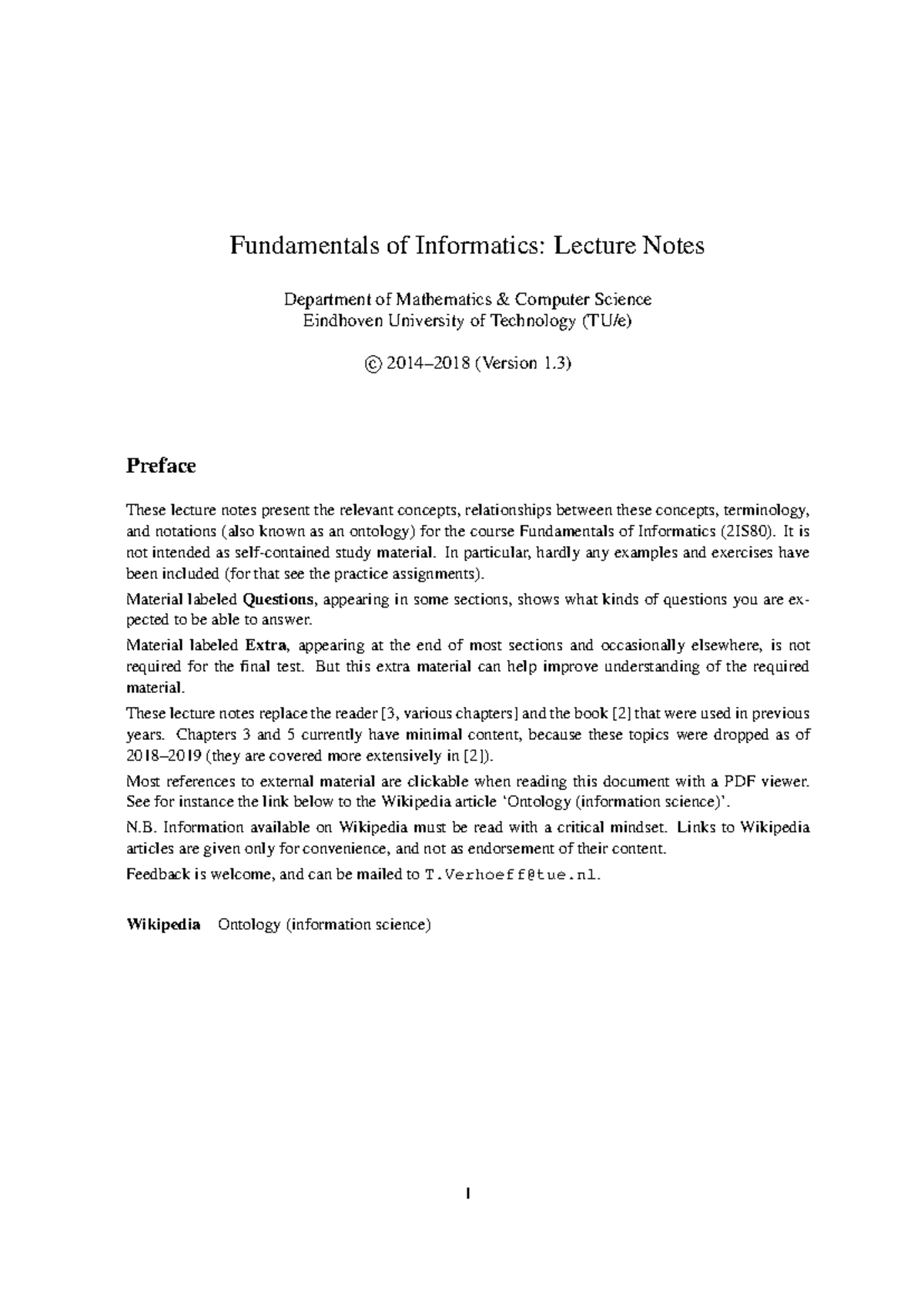 Syllabus - Hi I need informatics - Fundamentals of Informatics: Lecture ...