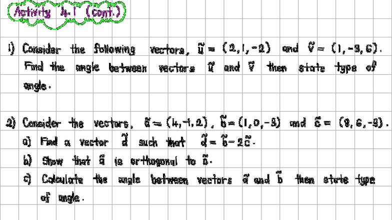 Tutorial 4 - Chapter 4: Vector Angles and Orthogonality Analysis - Studocu