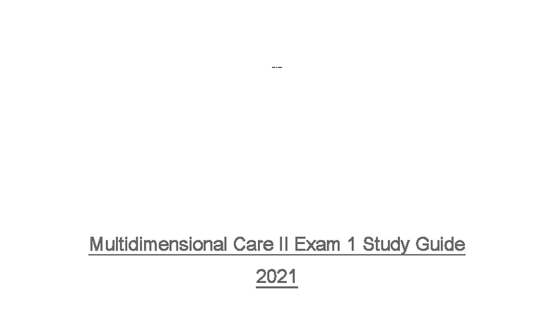 MDC 2 Exam 1 Study Guide: Key Concepts in Cancer Care - Studocu
