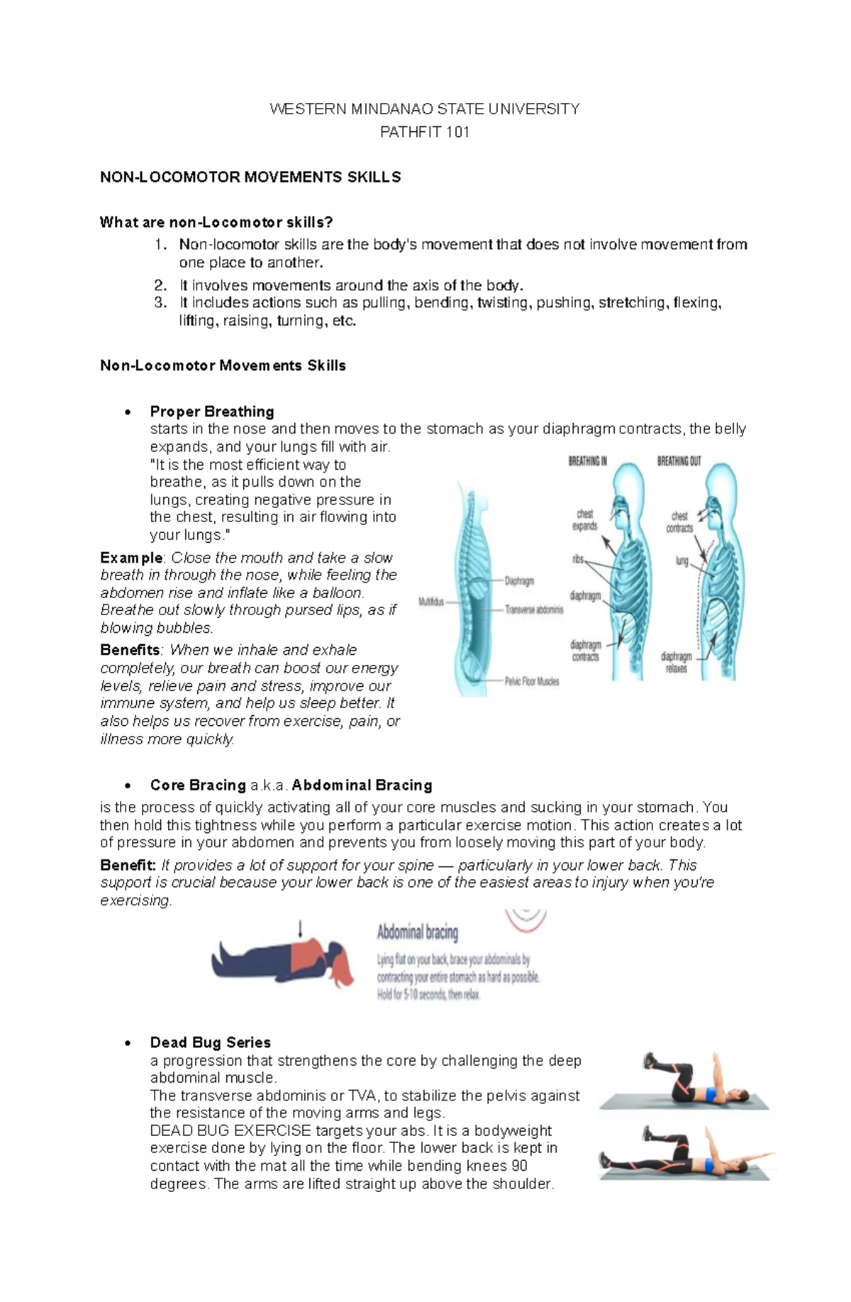 Non-Locomotor Movement Skills in PATHFIT 101: A Comprehensive Guide ...