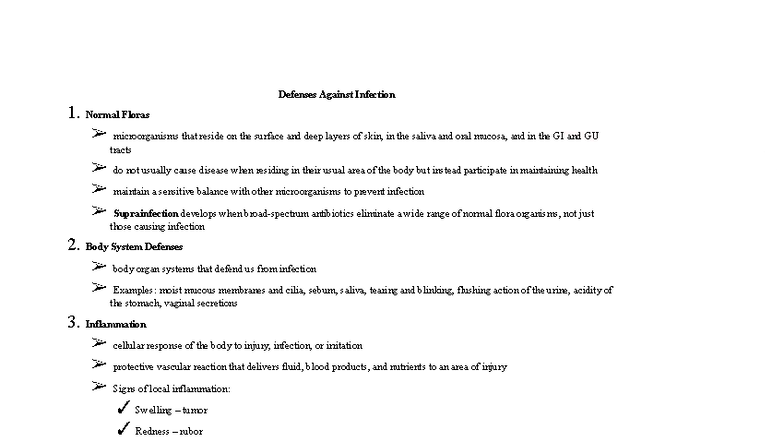 Infection Control and Defense Mechanisms: Nursing Insights (NURS 101 ...