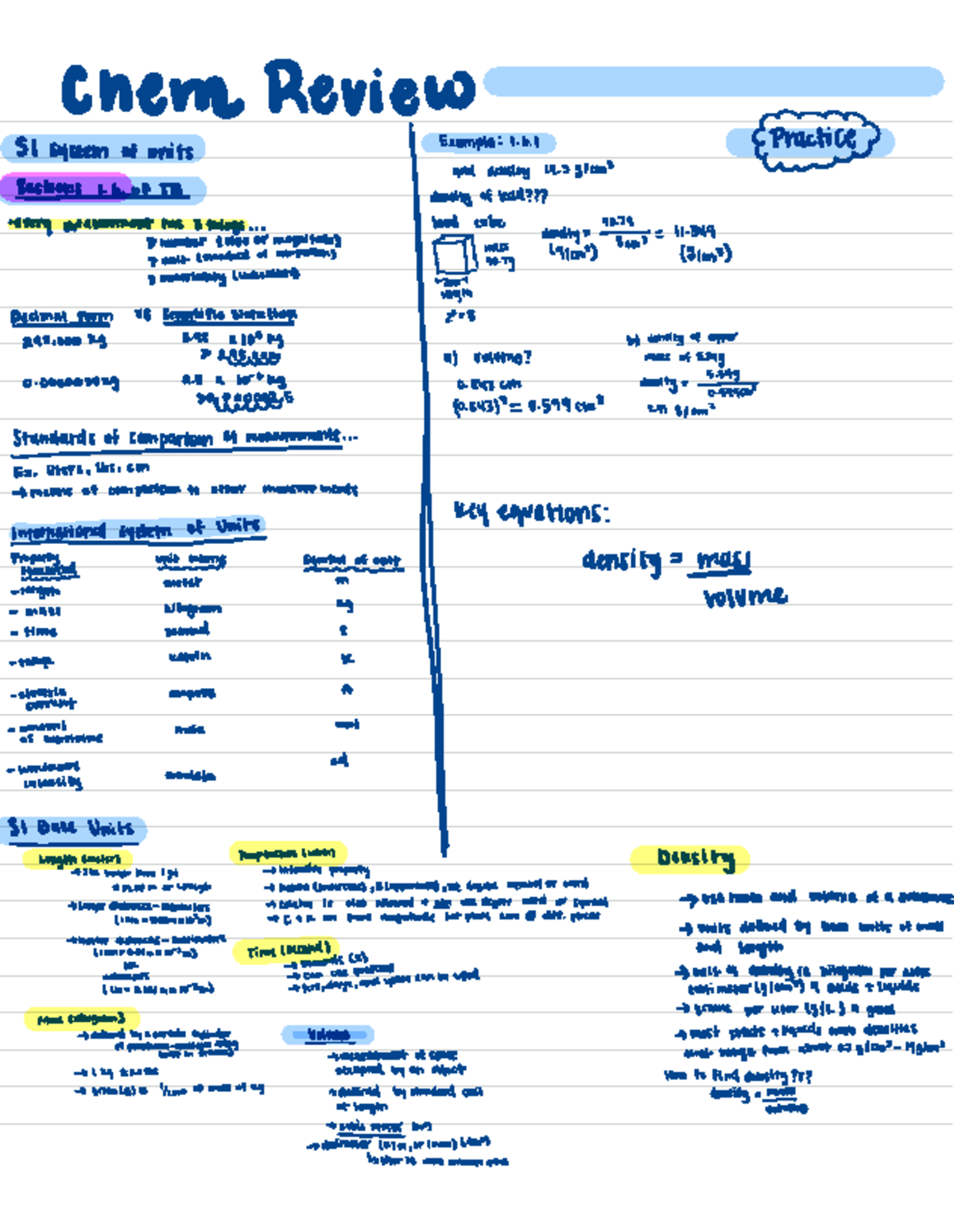 Chem Review Chapters 1-3: Key Concepts and Measurements - Studocu