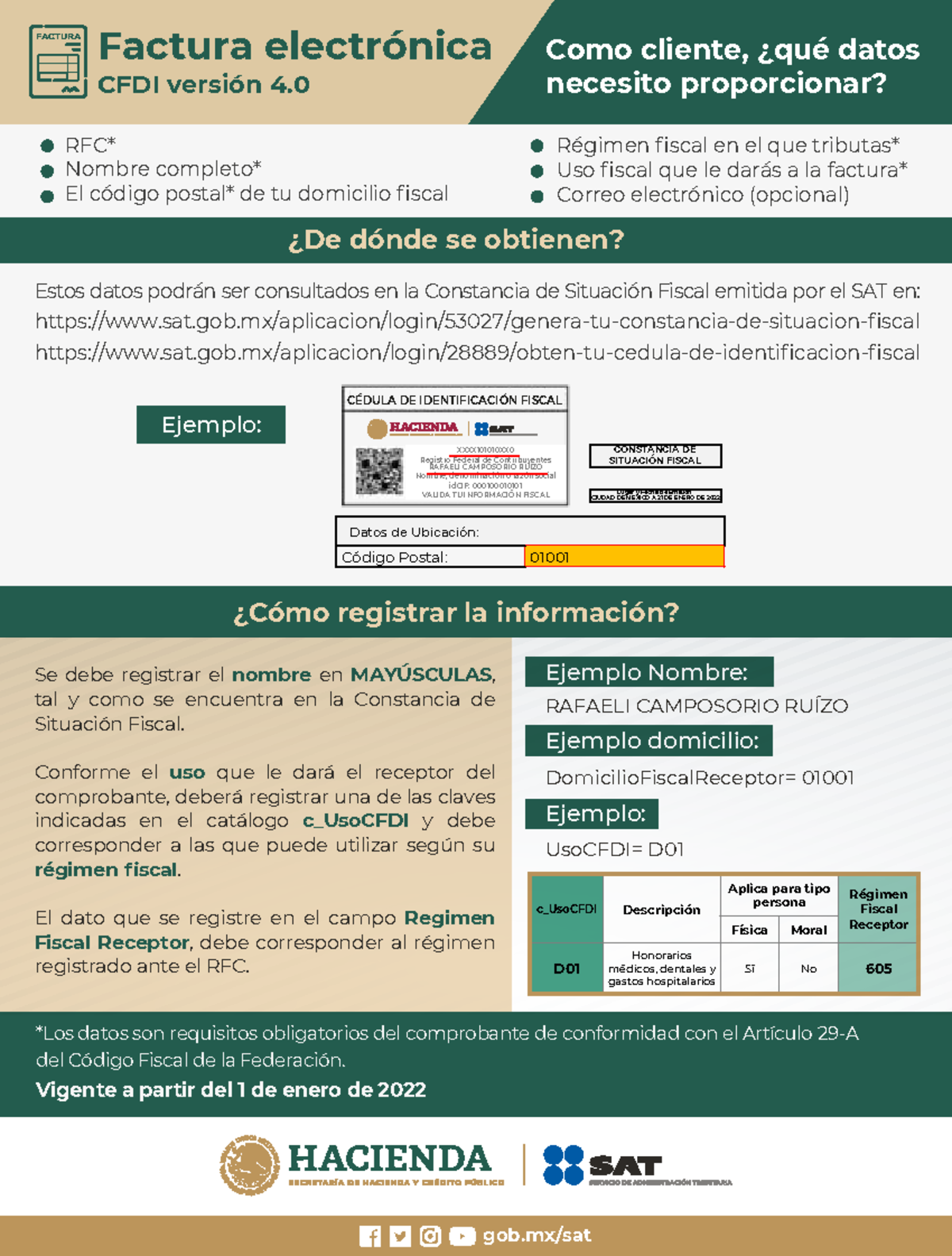 CFDI 4.0 Electronic Invoice Guidelines: Required Client Data - Studocu