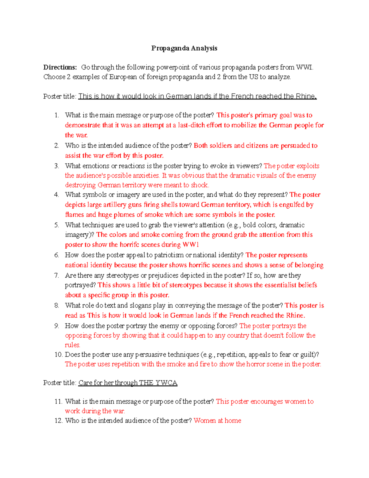 Copy of Propaganda analysis - Propaganda Analysis Directions: Go ...
