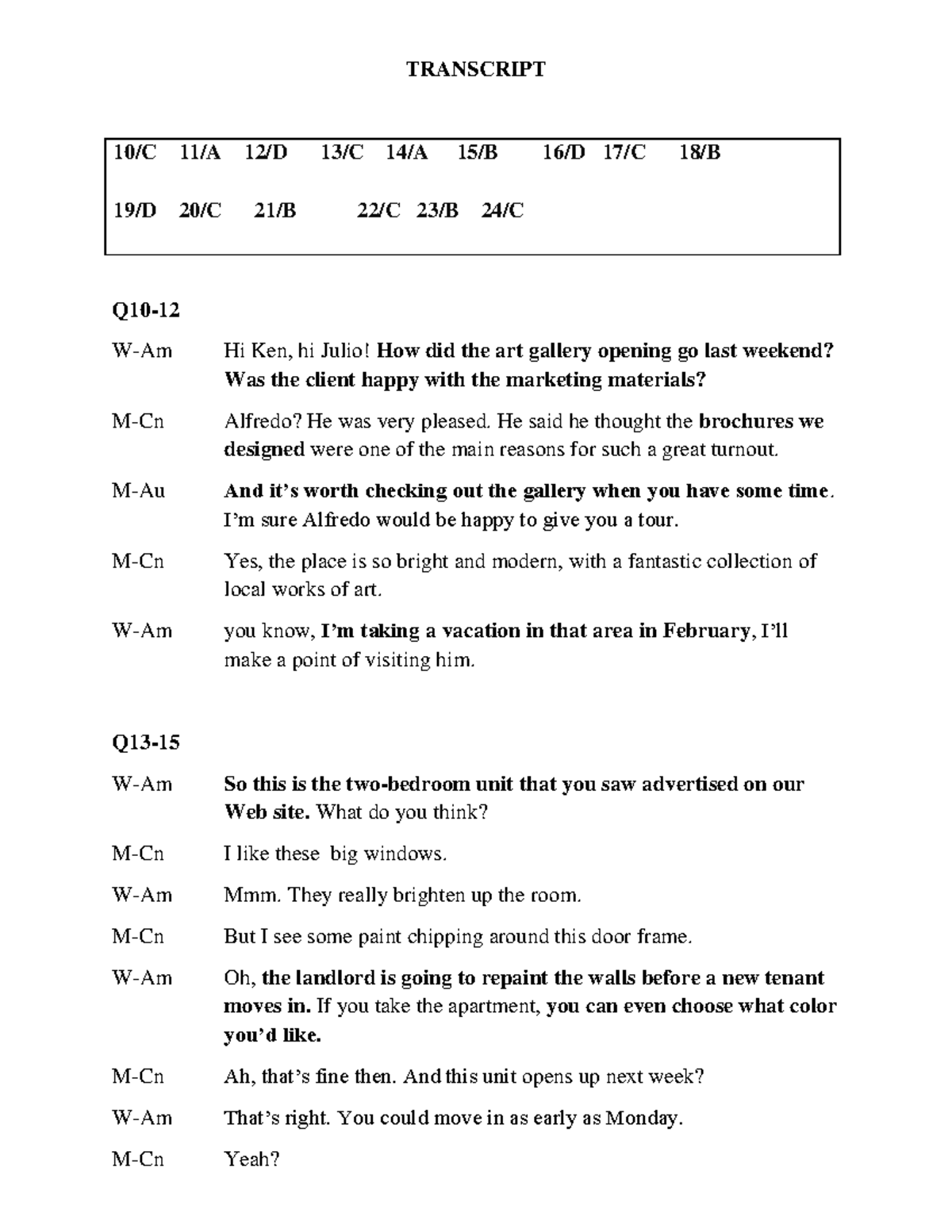 PART 3 - 01 - Transcript of Art Gallery Opening & Apartment Discussion ...