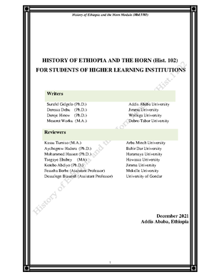 Remedial Module for History - PRE- UNIVERSITY PROGRAMME FOR THE 2014 E ...